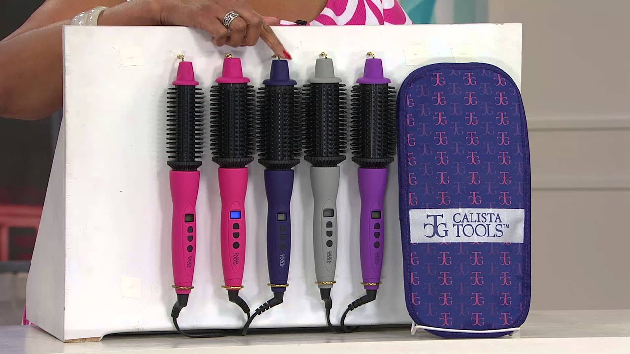 Ships 5/7/15 Calista Tools Perfecter Pro Grip Heated Brush & Bag - YouTube