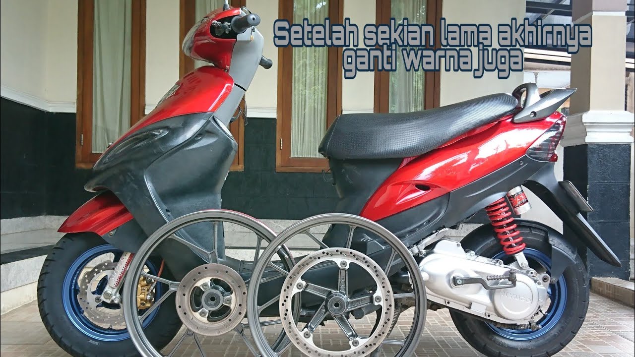Kymco Easy 100 (Uti) - Repaint behel, cvt, velg uti dan hani [80] - YouTube