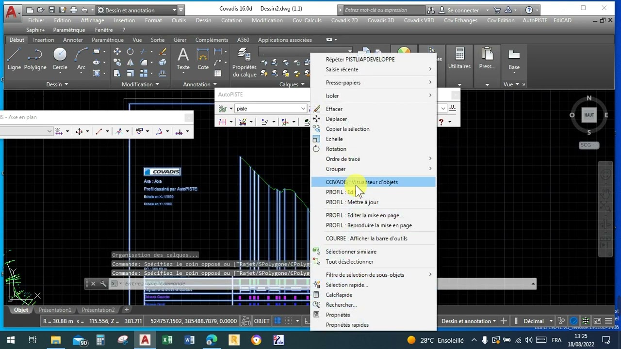 Tracé en plan + Profil en long à l'aide de AUTOPISTE et Exportation ...