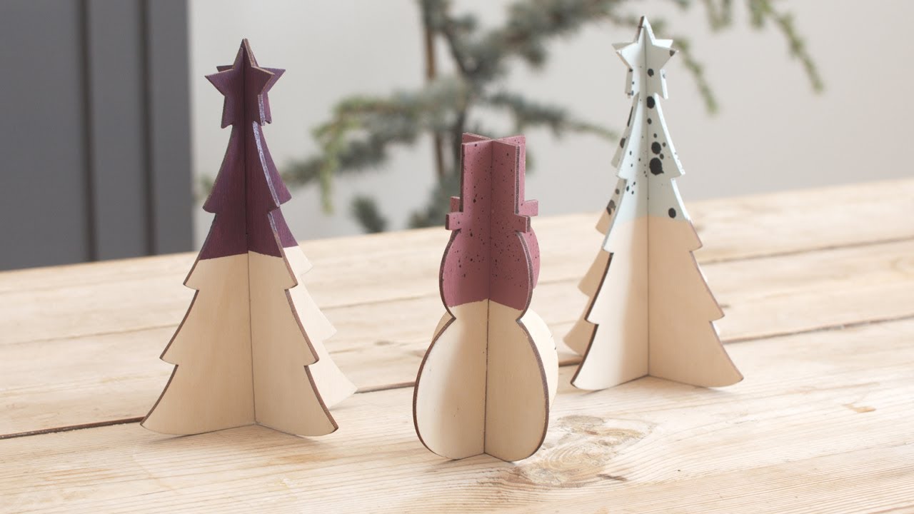 Paint your own tree figures for Christmas - DIY by Søstrene Grene - YouTube