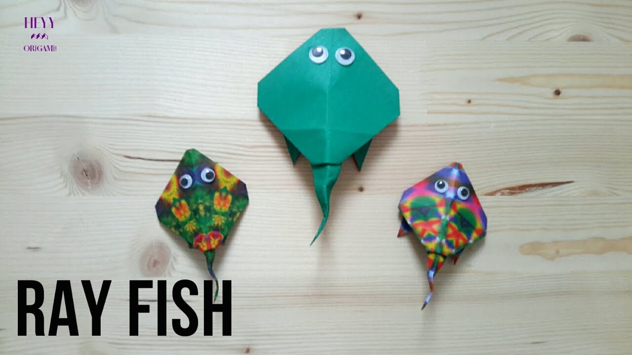 Origami Ray Fish Tutorial - YouTube