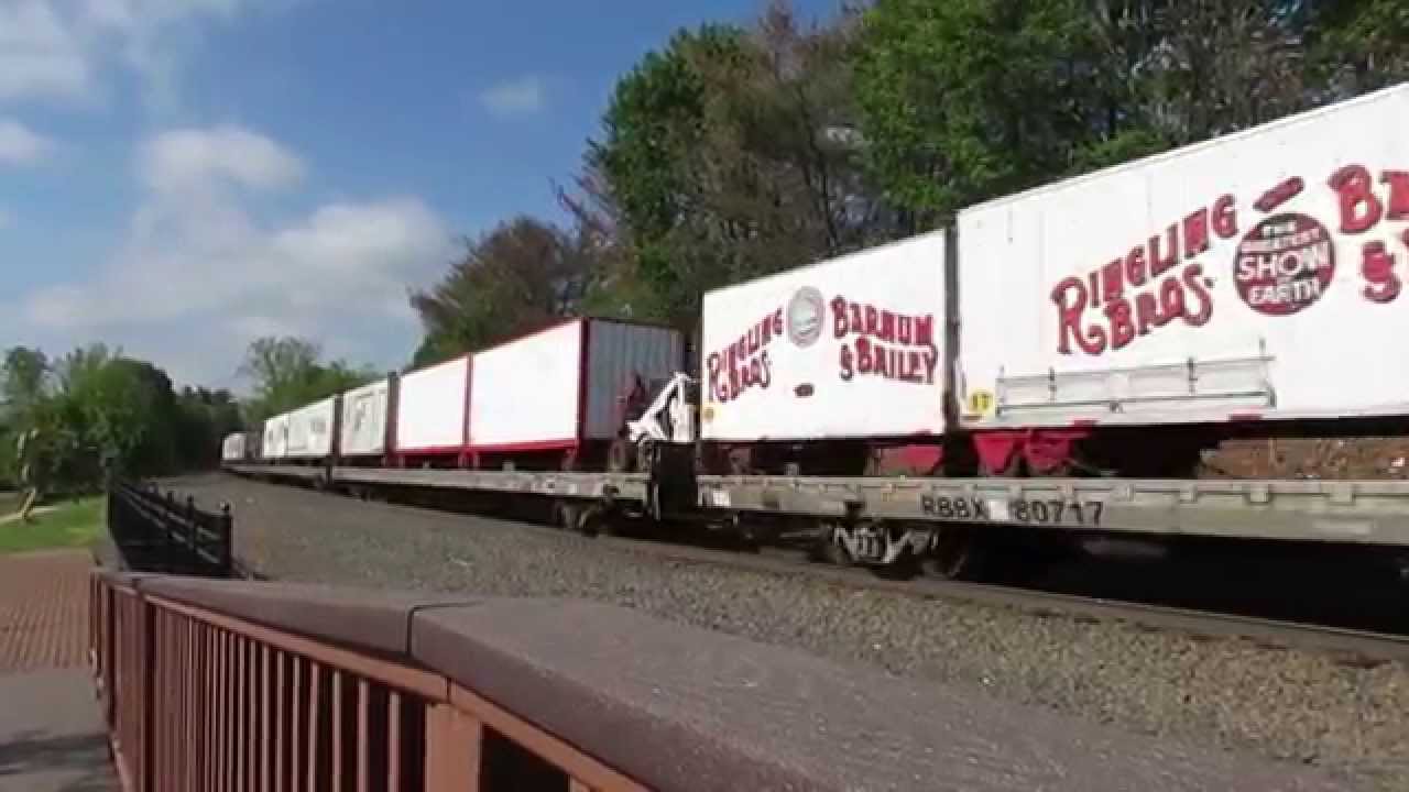 Ringling Bros Circus train at Windsor, CT 5/11/2015 - YouTube