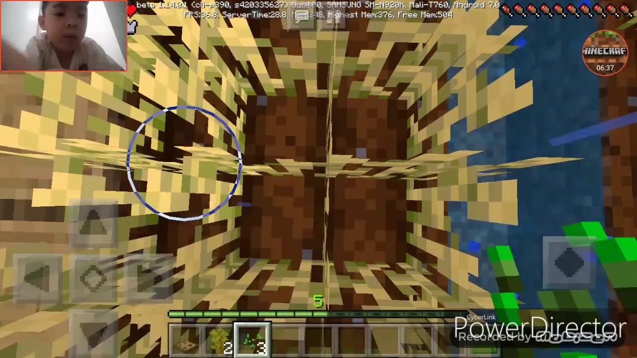 Castiel playing Minecraft survival mode - YouTube