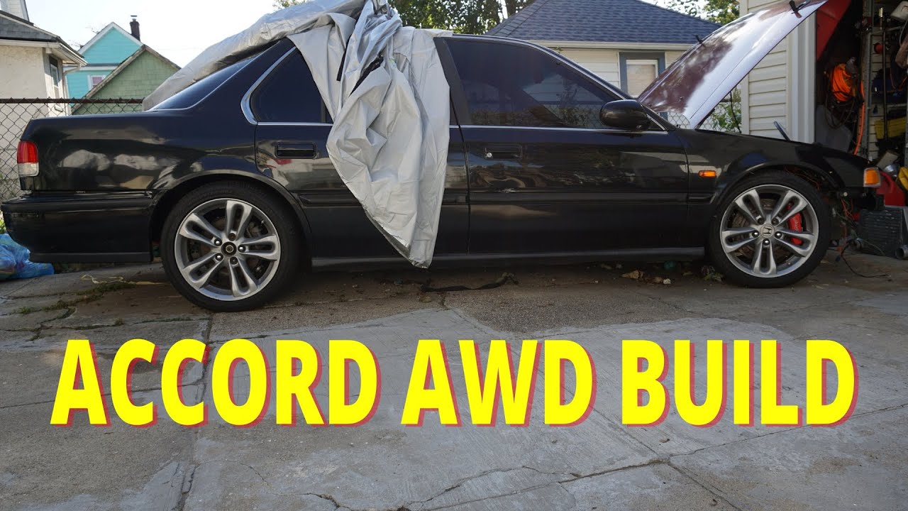 CB7 AWD ACCORD BACK ON CIVIC SI WHEELS. 5 LUG SWAP - YouTube