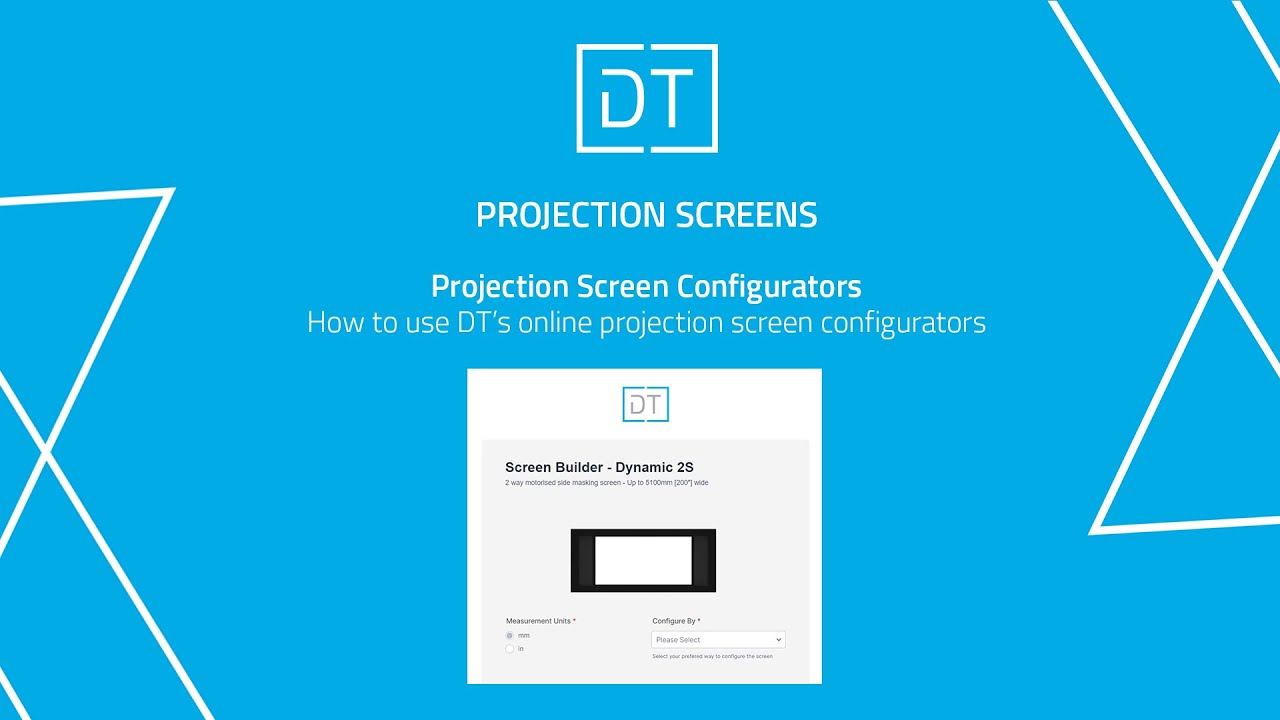 Projection Screen Configurators - How to use DT's online Projection ...