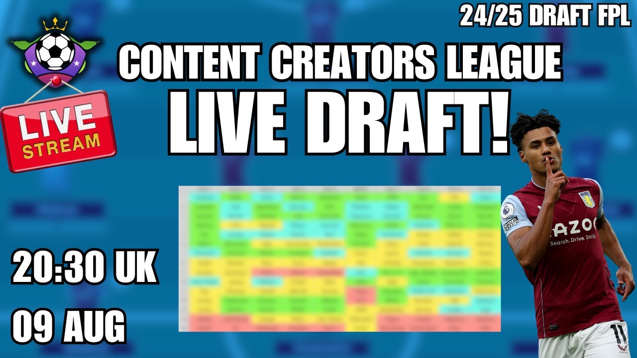 LIVE DRAFT - Draft FPL Content Creators Draft League - YouTube