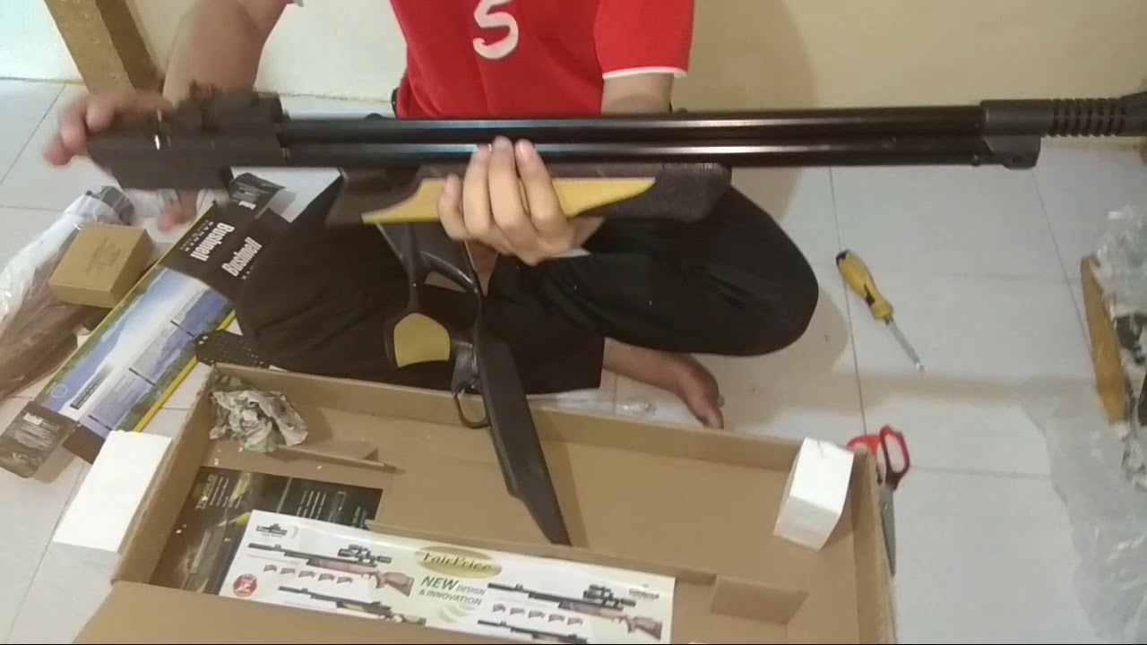 UNBOXING SENAPAN ANGIN SHARP TIGER R8 + PEREDAM + TELESKOP + TALI ...