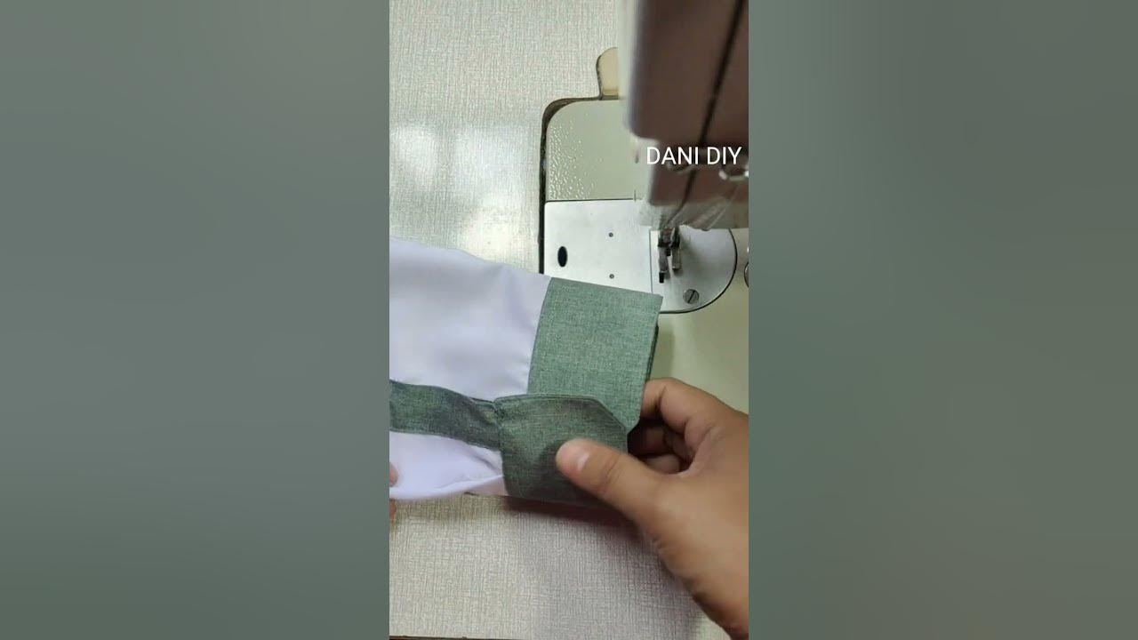 Cara menjahit belahan manset kemeja - YouTube