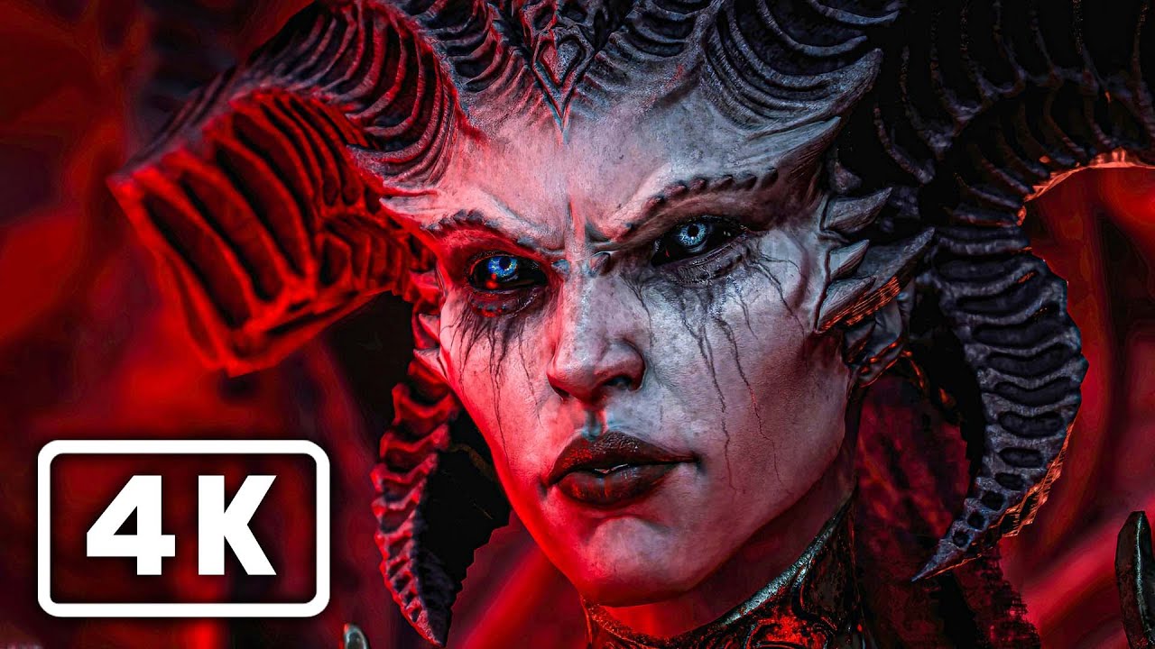 DIABLO 4 Lilith in Church Cinematic 4K - YouTube