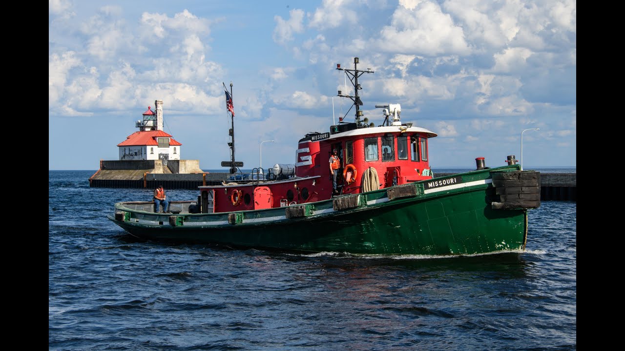 Yes that Salute was for Me! Rare to see the G Tug Missouri Sailing in the Canal without a Ship ...