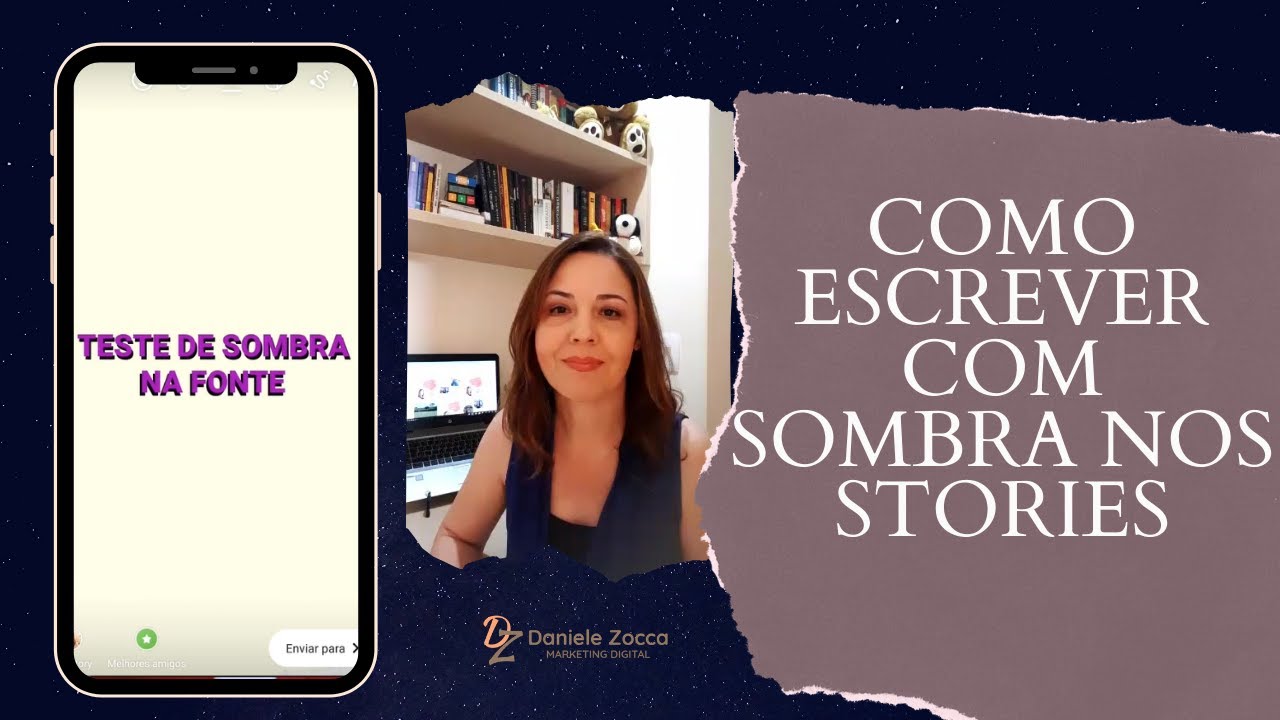 Como escrever texto com sombra nos Stories - YouTube