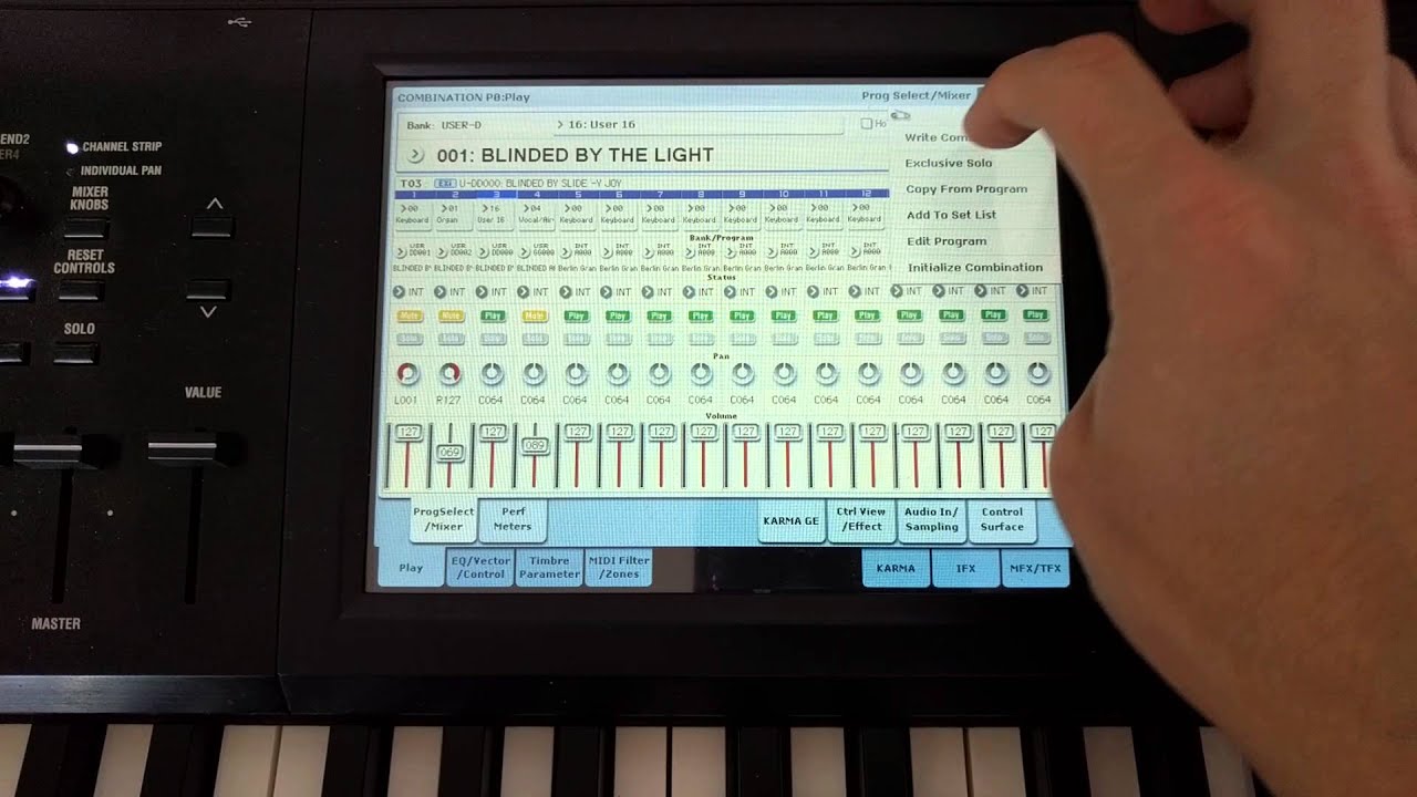 Combi/Set list mode basic tutorial - YouTube