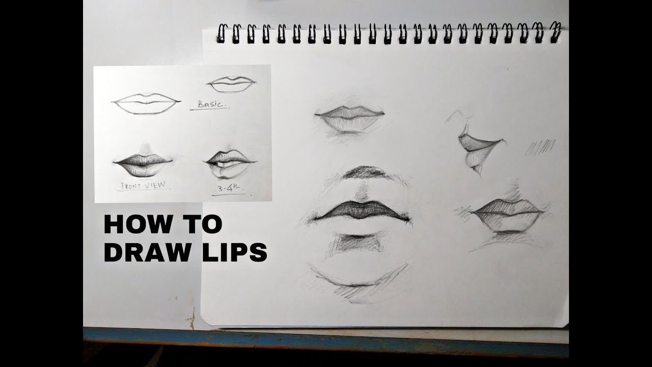 How to draw lips for beginners and for artists - YouTube