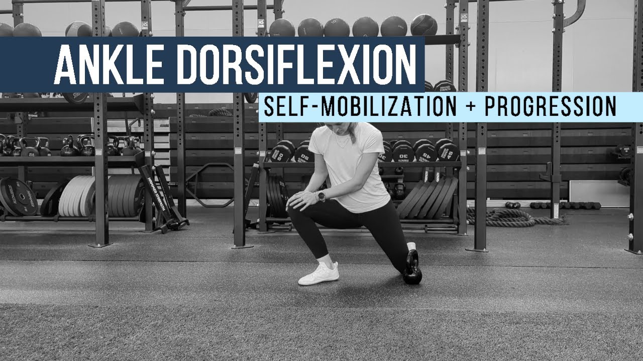 Ankle dorsiflexion self mobilization with progression - YouTube