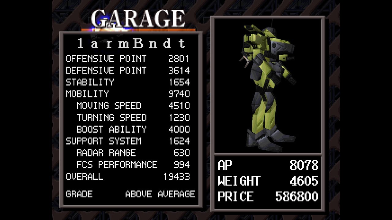 Armored Core AC Showcase - One Armed Bandit - YouTube