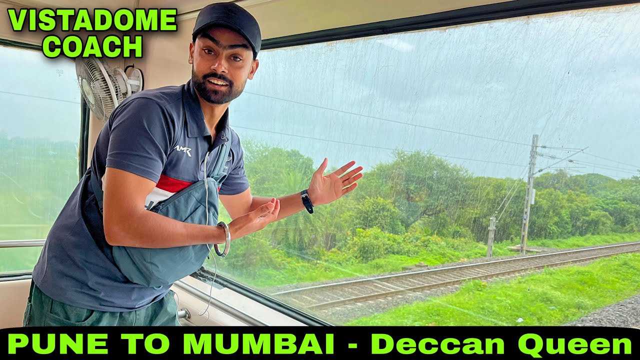 Deccan Queen 12124 Train Journey in Vistadome Coach | Pune to Mumbai ...
