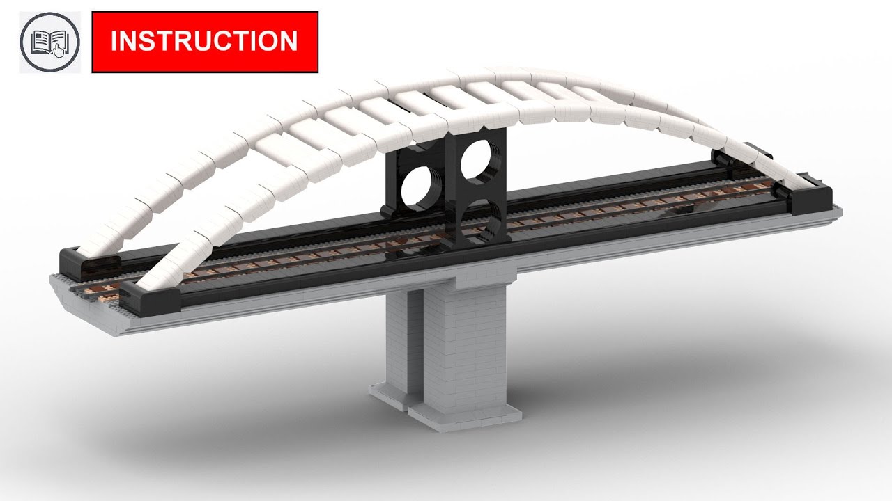LEGO Train instruction - Pont ferroviaire - Railway bridge ...