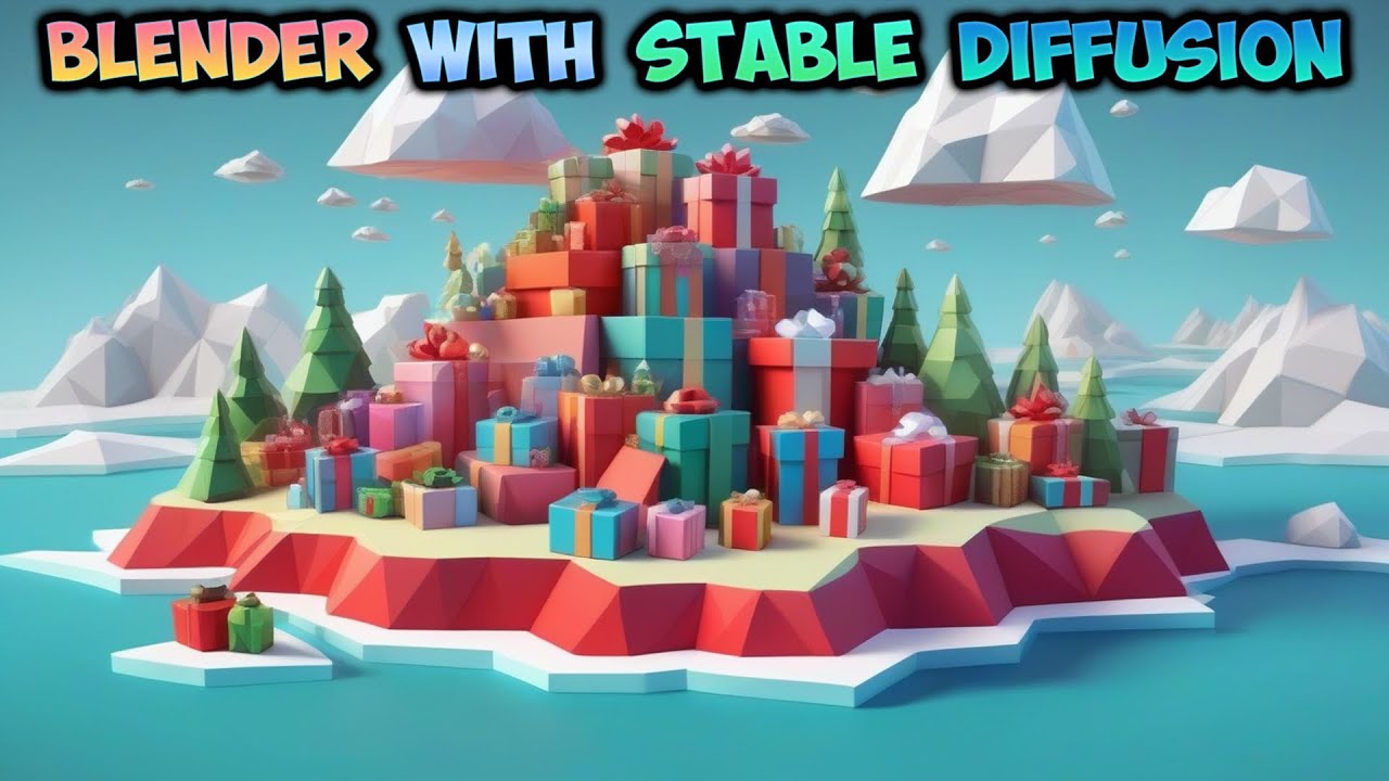 Blender with Stable Diffusion XL Tutorial - Christmas gift island ...