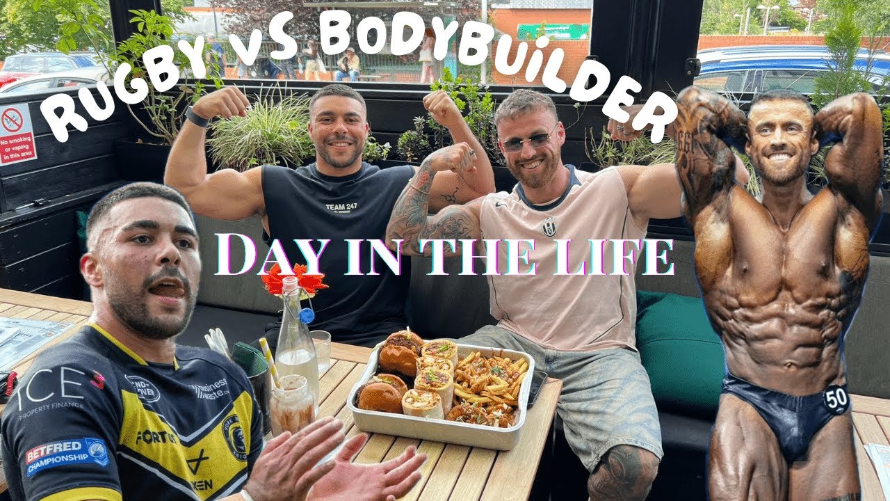 Manchester Vlog: Rugby Player vs Bodybuilder Challenge - YouTube