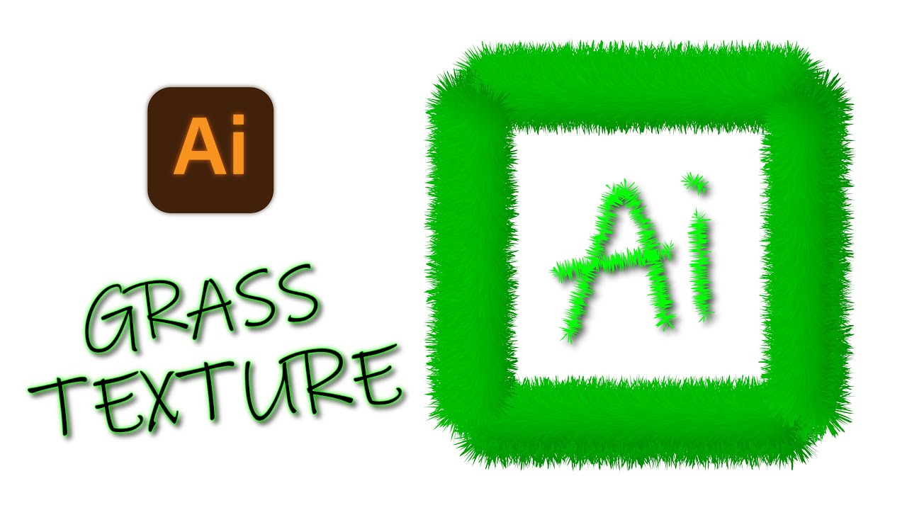 HOW TO MAKE GRASS TEXTURE DESIGN IN ILLUSTRATOR CC || LOGO DESIGN ...
