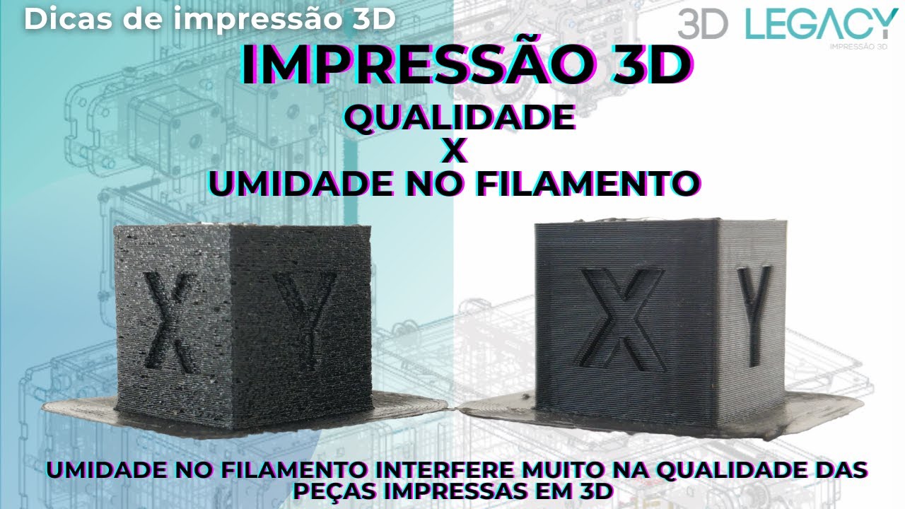 IMPRESSÃO 3D (QUALIDADE X UMIDADE NO FILAMENTO) - YouTube