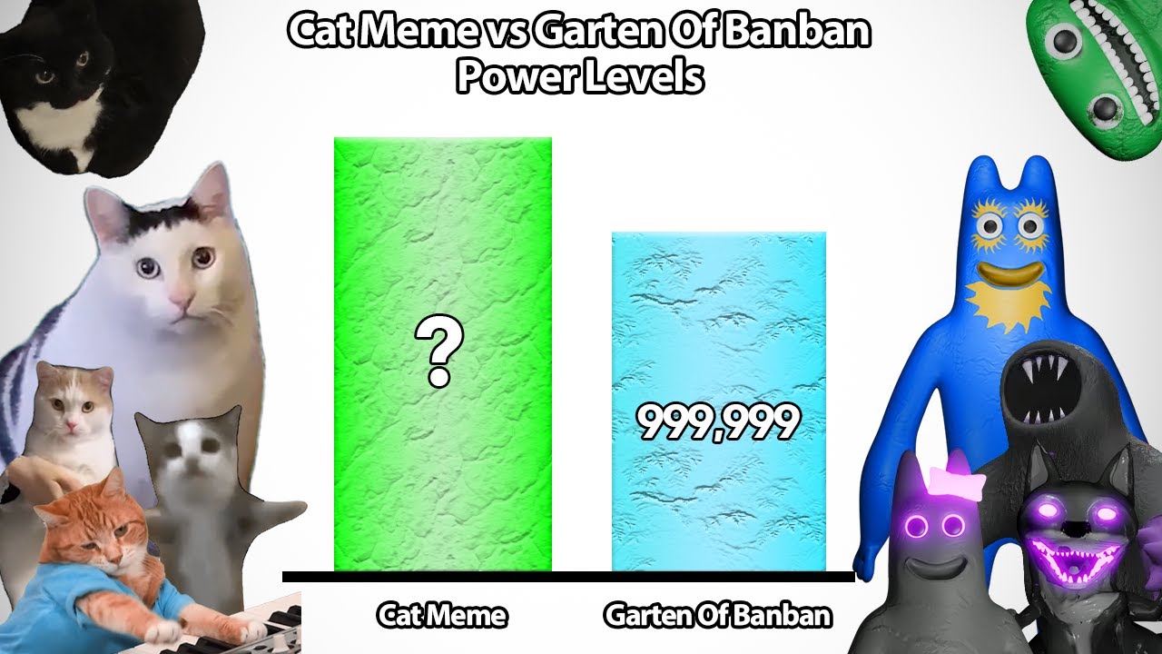 Cat Meme VS Garten Of Banban Power Levels 🔥 - YouTube