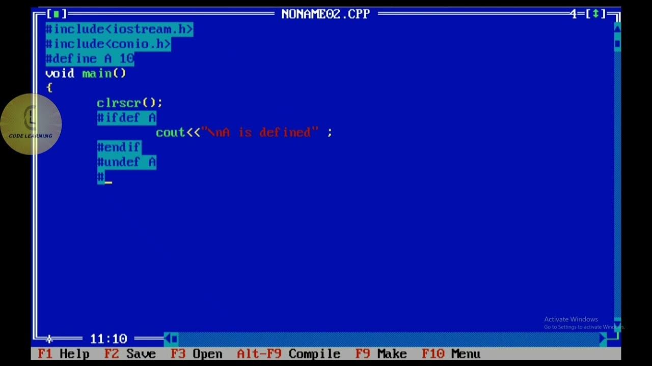 C++ | pre processor 'compiler control directive #undef' | CodeLearning - YouTube