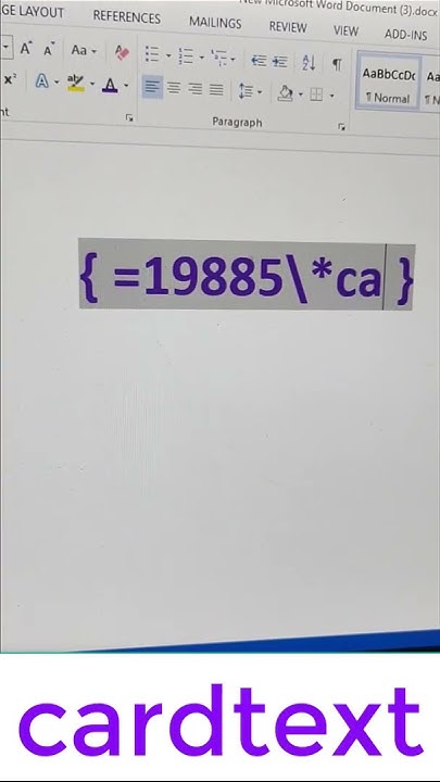 How to convert number to word in Word Document #shorts - YouTube