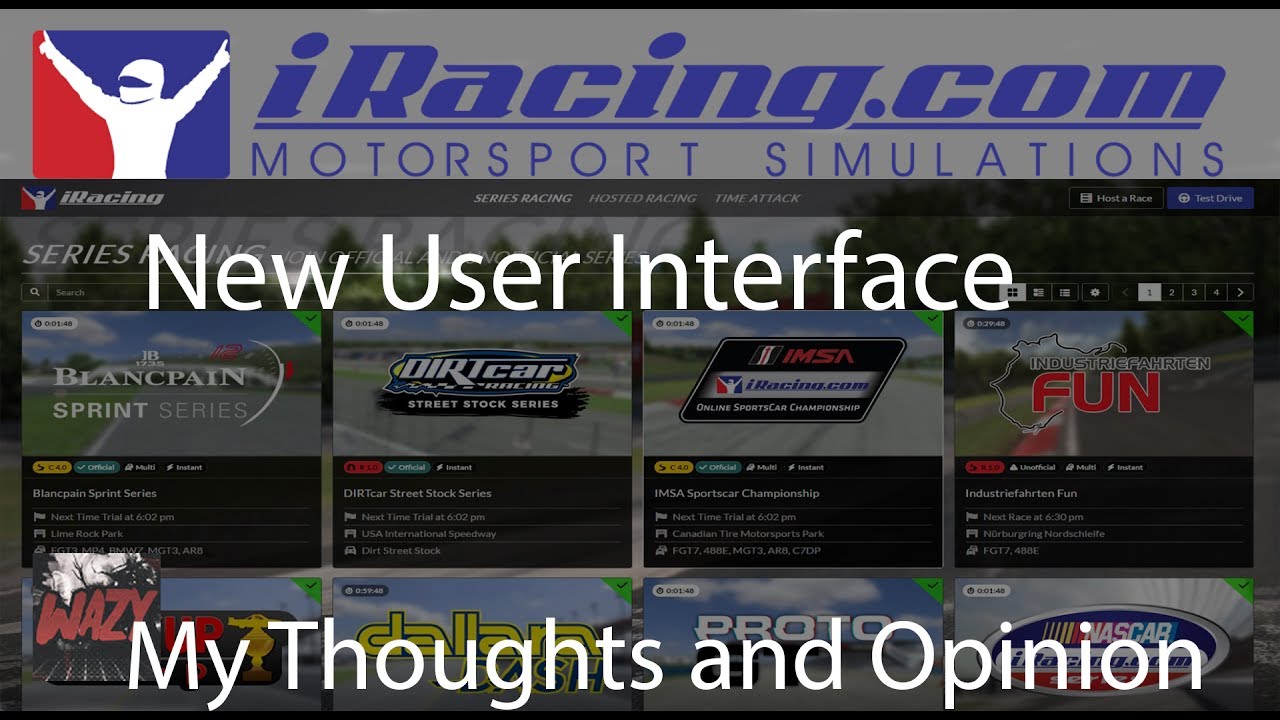 iRacing - New User Interface (My Thoughts and Opinion) - YouTube