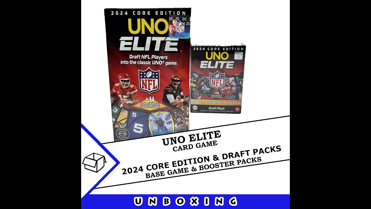 UNO Elite: a NFL card game - 2024 Core Starter and Draft Packs - YouTube