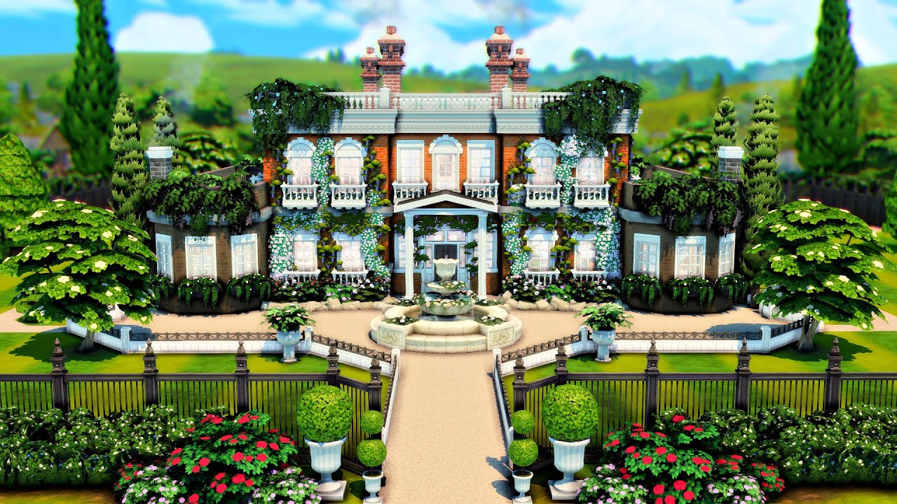Bridgerton-Inspired Estate || The Sims 4 Speed Build - YouTube