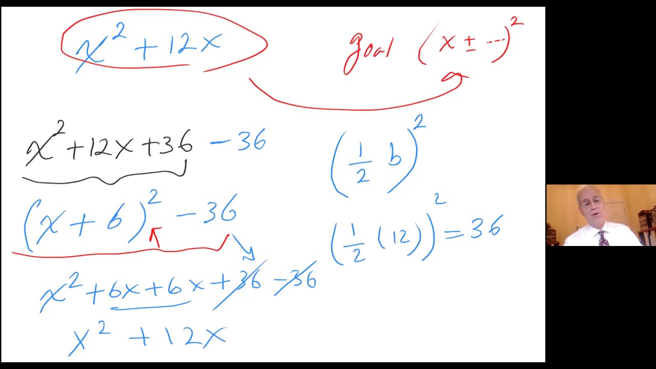 Completing the square for a quadratic expression with leading ...