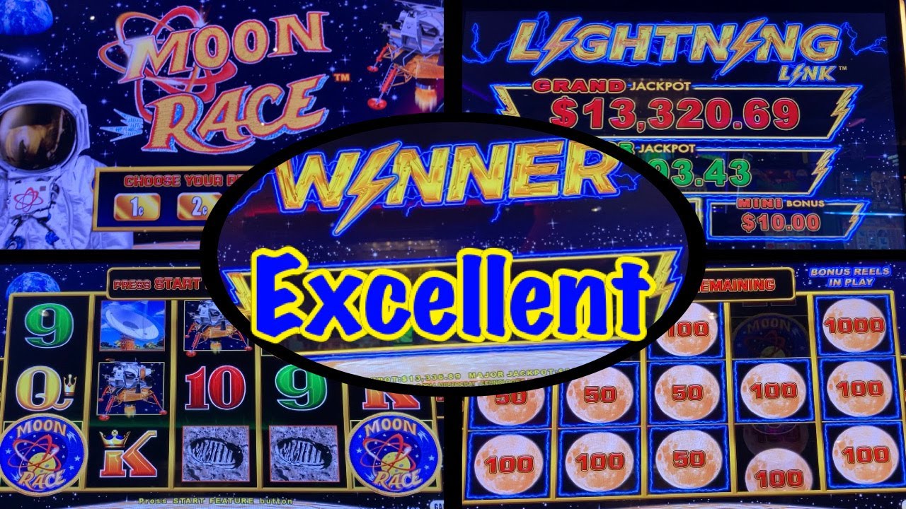 Lightning Link Moon Race Progressive Slot Machine. - YouTube