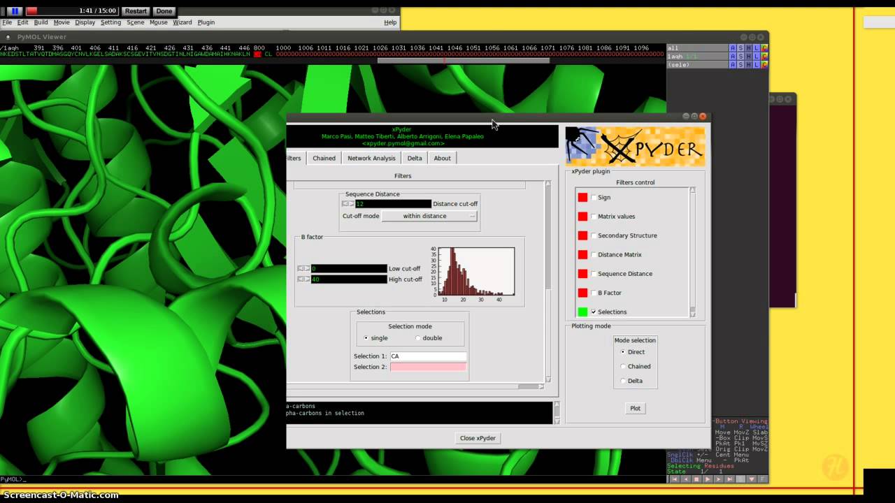 xPyder PyMOL plugin demo - YouTube