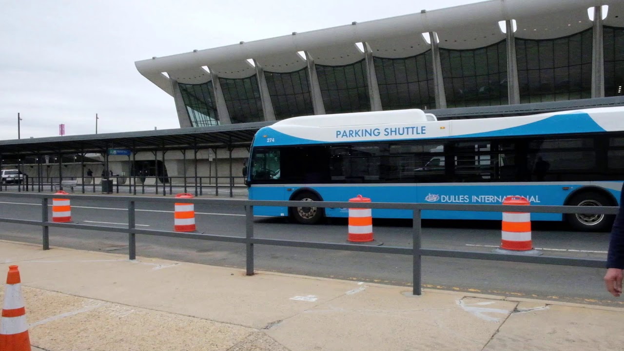 Dulles International Airport, bus terminal - YouTube