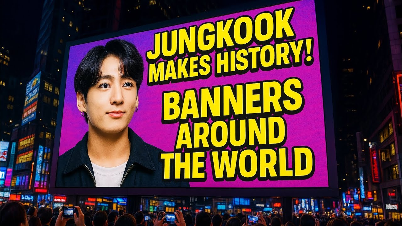 Jungkok news today‼️Jungkook Makes History! Giant Banners Take Over ...