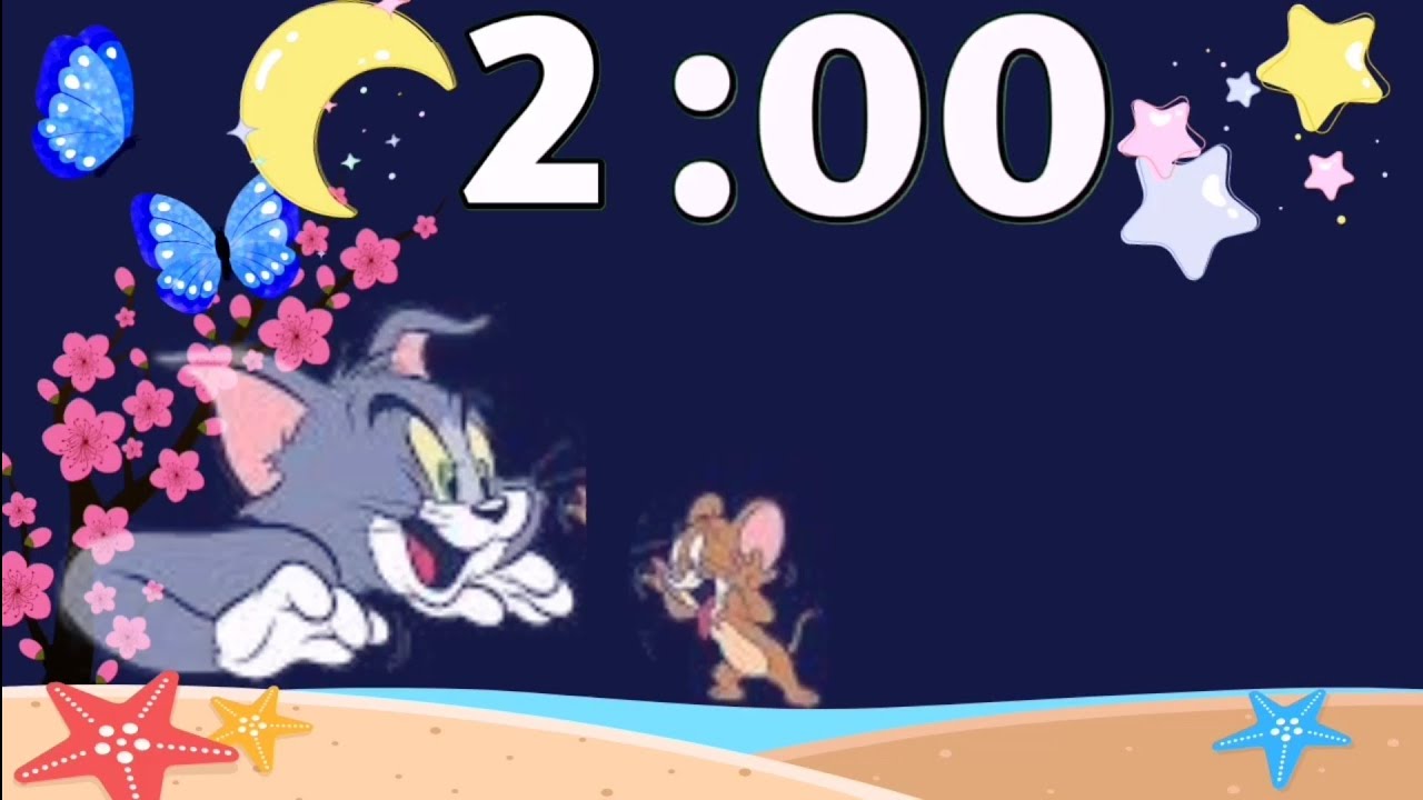 2 Minute Timer For Kids With Music Tom And Jerry playing - YouTube