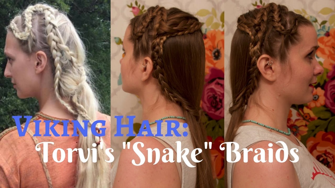 Viking Hair: Torvi's Snake Braids - YouTube