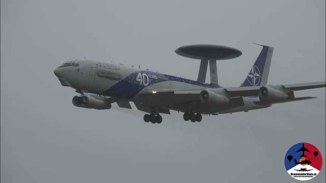 Landing LX-N90450 E-3A Awacs (NATO 40 YEARS SPECIAL LIVERY) at NATO Air ...