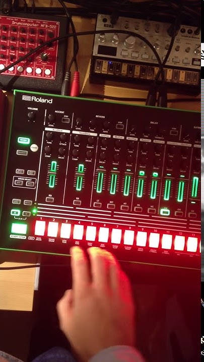 sequencing the MFB-522 with the Roland TR-8 - YouTube