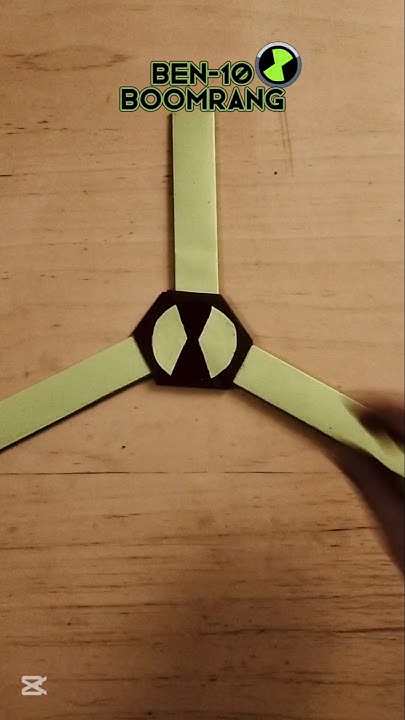 Paper Ben-10 🟢⚫Boomrang that really works #shorts #paper #creativity # ...