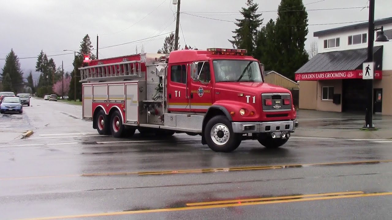 Maple Ridge Fire Tender 1 Responding - YouTube