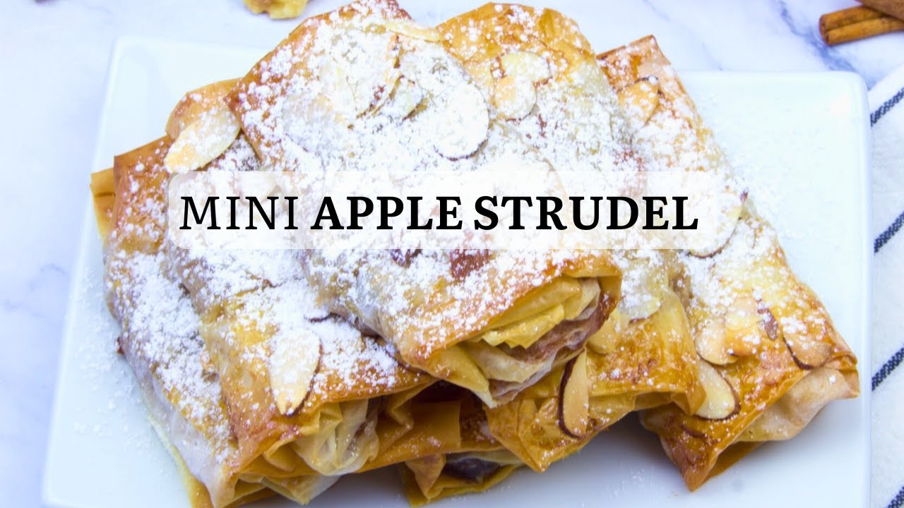 MINI APPLE STRUDEL RECIPE WITH FILO PASTRY! HEALTHY AND DELICIOUS - YouTube