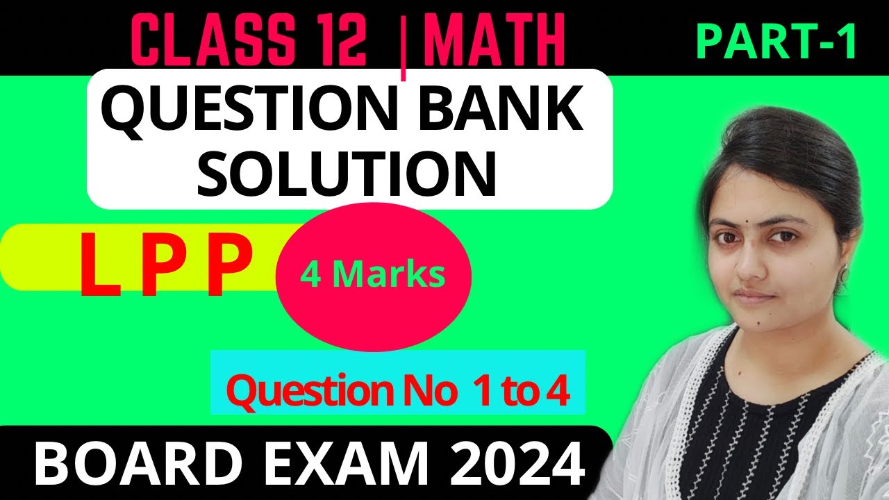 Class 12 Math Question bank solution 2024 |LPP chapter question bank|CHSE board exam 2024 |Part ...