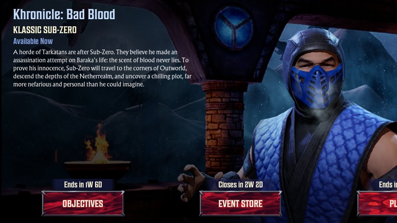 Mortal Kombat Onslaught - Klassic Sub-Zero Khronicle: Bad Blood Scenes ...