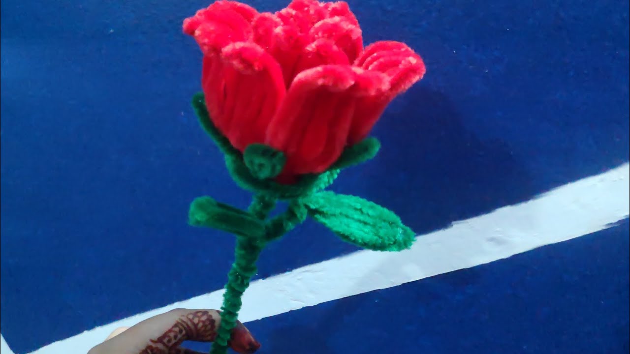 Handmade Diy pipe cleaner rose easy and simple gift ideas for your ...