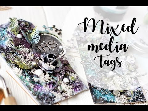Step-by-step tutorial - mixed-media tags - YouTube