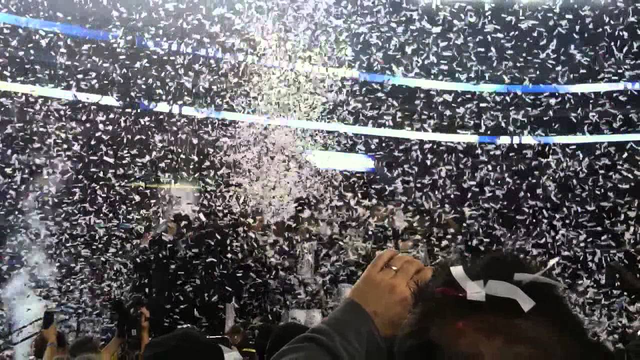 Confetti shower for UConn's national champs - YouTube