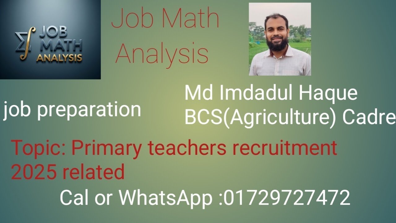 Primary teacher recruitment process 2025 - YouTube