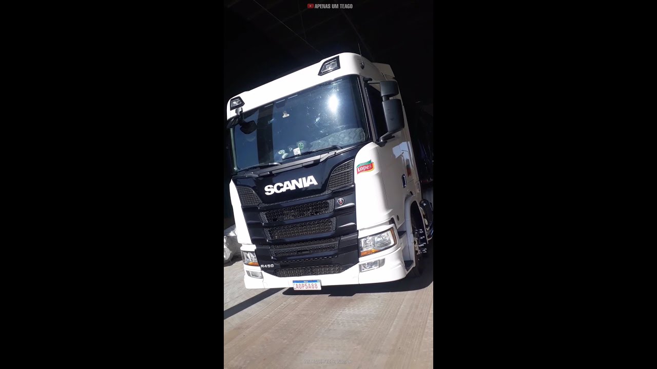 Scania Ntg r450 da alimentos Lopes - YouTube